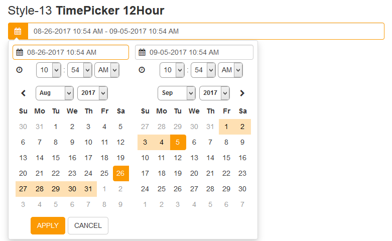 DateRange - Multipurpose Bootstrap Date Range Picker by mgscoder ...