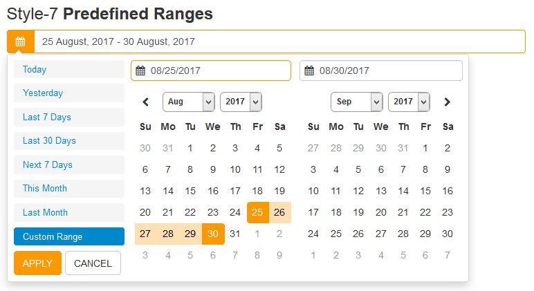 Daterange Multipurpose Bootstrap Date Range Picker By Mgscoder