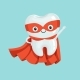 Cartoon Superhero Tooth Character, Vectors | GraphicRiver