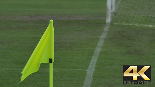 Waving Corner Flag on Pitch, Stock Footage | VideoHive