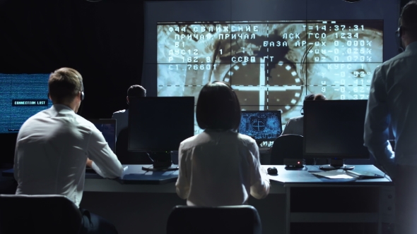 People Working in Mission Control Center. Elements of This Image ...