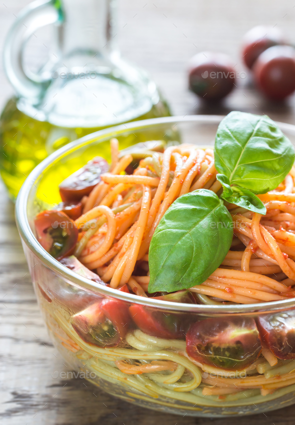 Bowl of colorful spaghetti Stock Photo by Alex9500 | PhotoDune