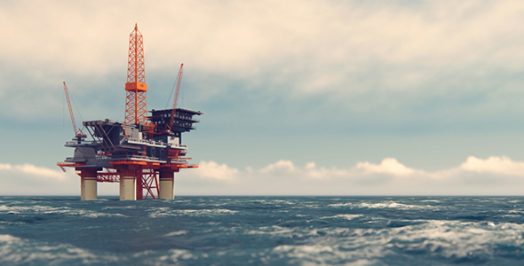 Oil Station In The Ocean, Motion Graphics | VideoHive