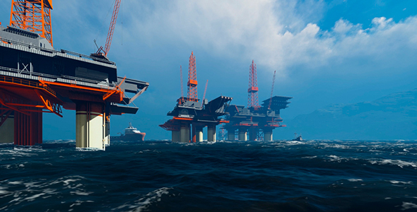 Sea And Oil Factories, Motion Graphics | VideoHive