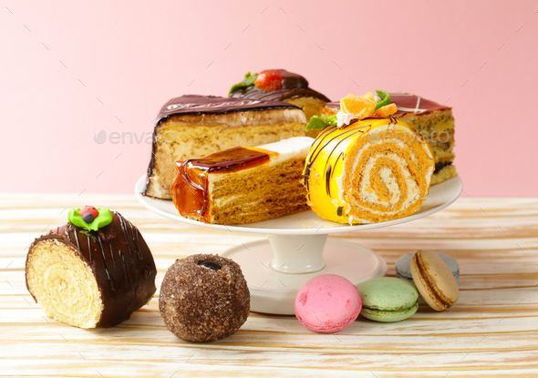 Assorted Mini Cakes Stock Photo by Dream79 | PhotoDune