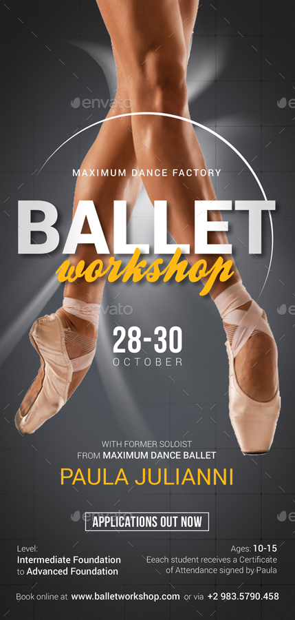DL Ballet Workshop Flyer, Print Templates | GraphicRiver