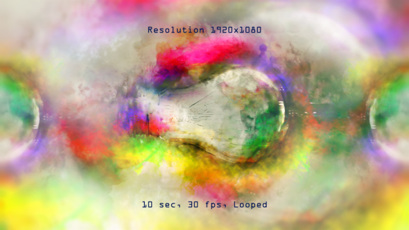 Rotating Watercolor Lamp with Glitch, Motion Graphics | VideoHive