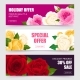 Rose Banners Set, Vectors | GraphicRiver