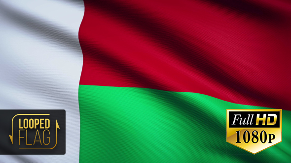 Madagascar Flag by bourjart | VideoHive
