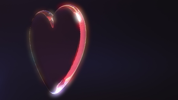 Rotating Glass Heart Shape, Motion Graphics | VideoHive