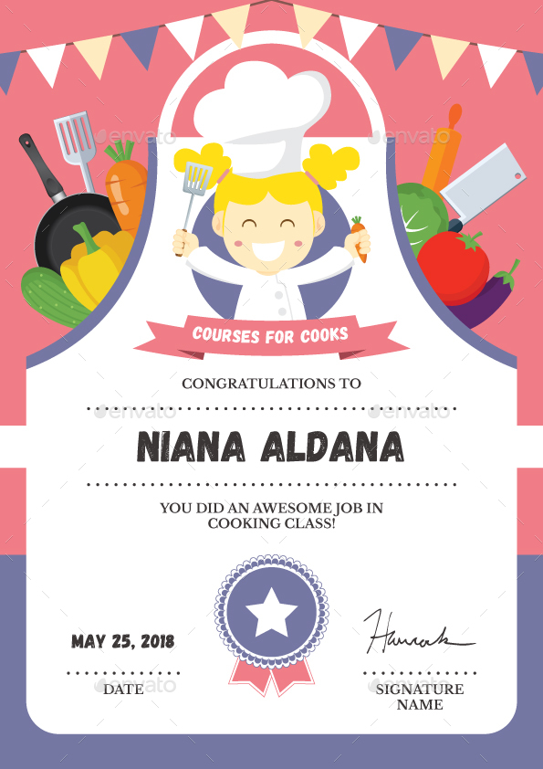 Cooking Class Certificate, Print Templates | GraphicRiver
