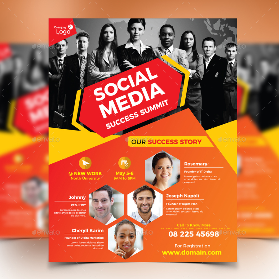 Social Media Summit Flyer by design_station | GraphicRiver