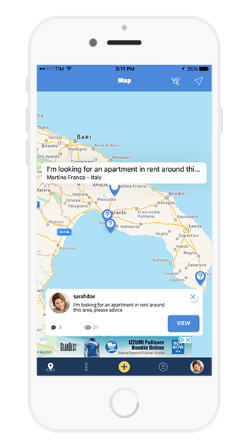 AroundMe | iOS Universal Geolocated Questions App Template (Swift) by fvimagination