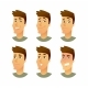 Male Facial Expressions, Vectors | GraphicRiver