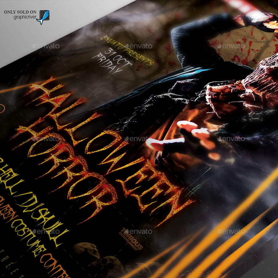 Halloween Horror Flyer Template, Print Templates | GraphicRiver