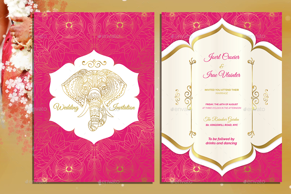 Pure Indian Style Wedding Invitation, Print Templates | GraphicRiver
