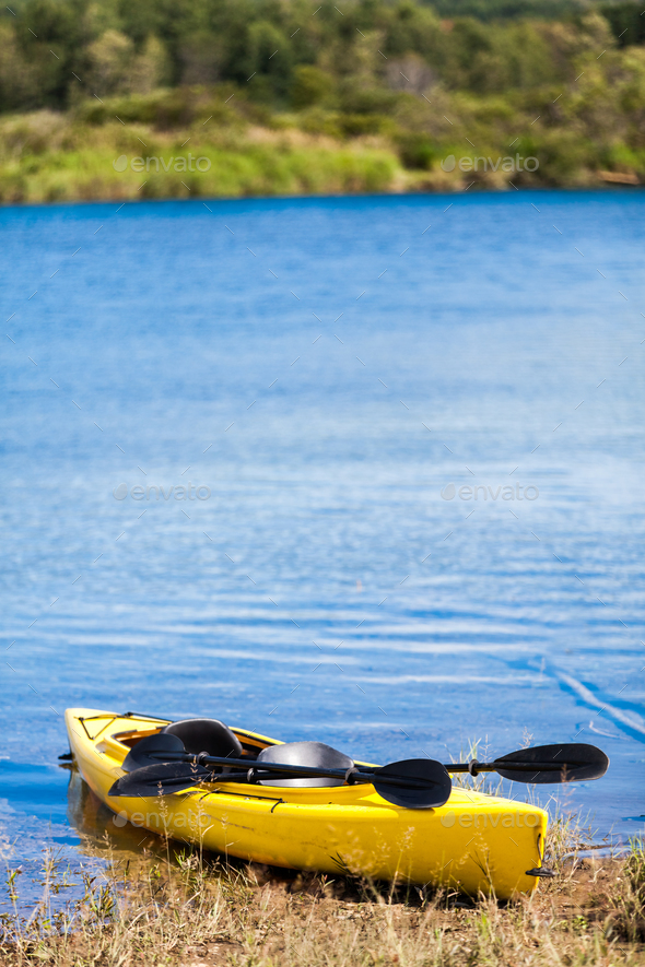 Yellow Kayak Ready to be Used Stock Photo by aetb | PhotoDune
