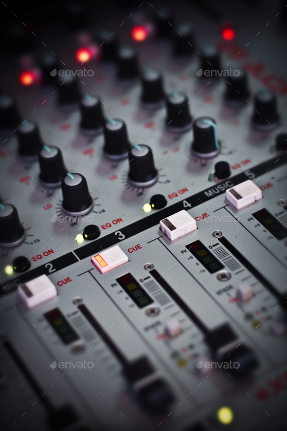 Here is one of the tools that a Dj uses to mix songs Stock Photo by aetb