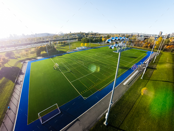Aerial View of Outdoor Football Field Stock Photo by aetb | PhotoDune