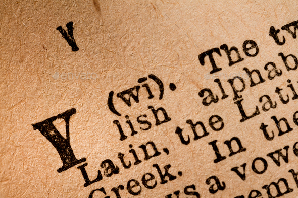 Close-up of a Y, the 25th Letter of the Latin Alphabet Stock Photo by aetb