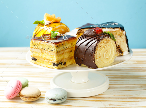 Assorted Mini Cakes Stock Photo by Dream79 | PhotoDune
