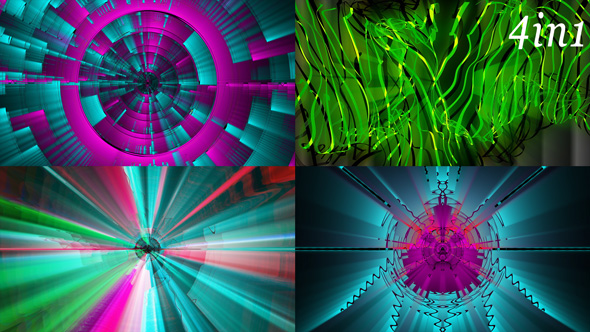 Circular Rays - VJ Loop Pack (4in1), Motion Graphics | VideoHive