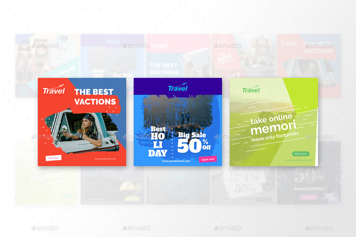 20 Facebook Post Banner - Travel02, Web Elements | GraphicRiver