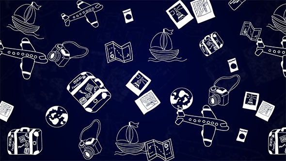Travel Draw Background, Motion Graphics | VideoHive