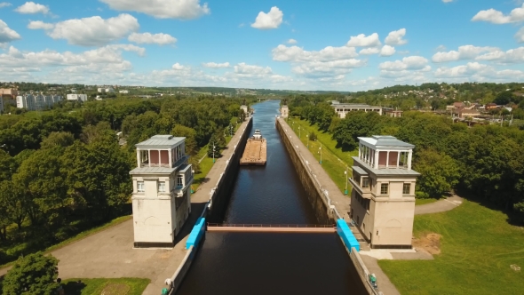 Gateway on the River Sluice Gates, Stock Footage | VideoHive