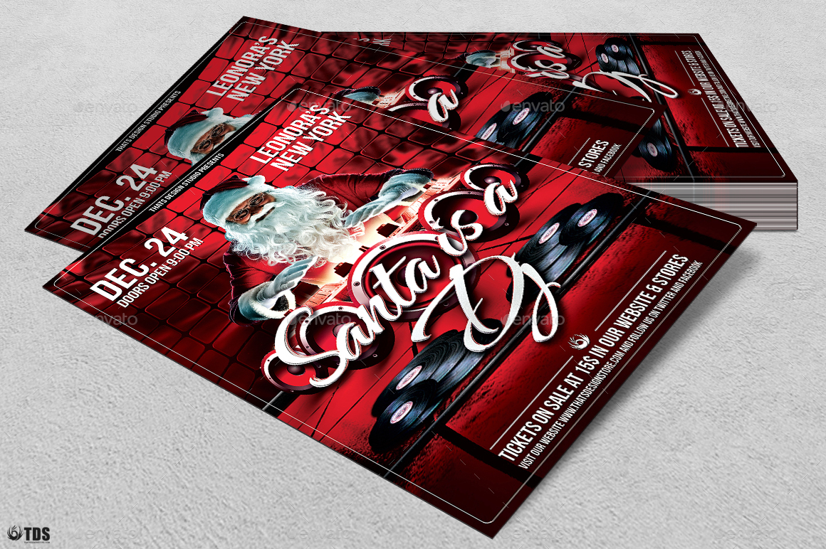Santa is a DJ Flyer Template, Print Templates | GraphicRiver