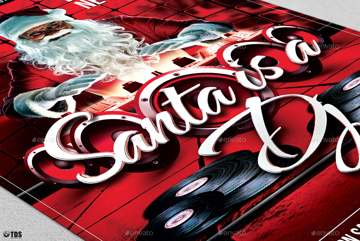 Santa is a DJ Flyer Template, Print Templates | GraphicRiver