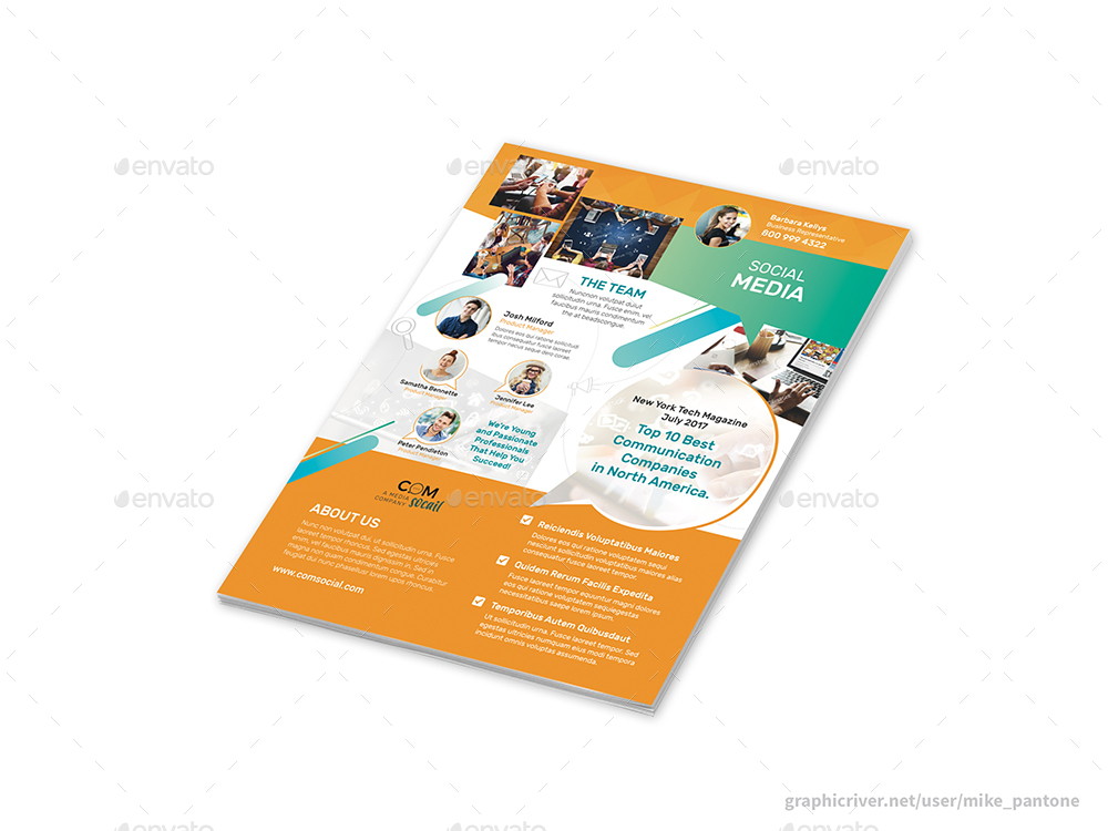 Social Media Flyers – 4 Options by Mike_pantone | GraphicRiver