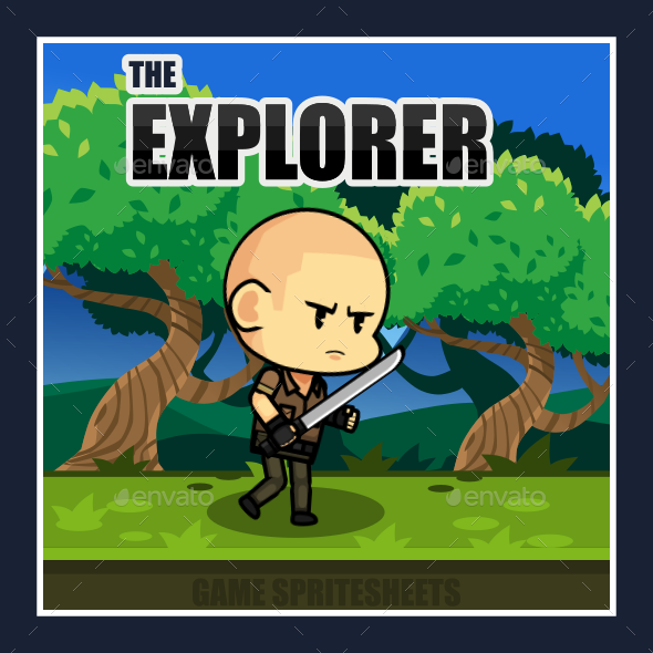 The Explorer 2D Game Character Sprite by Arls_Artwork | GraphicRiver