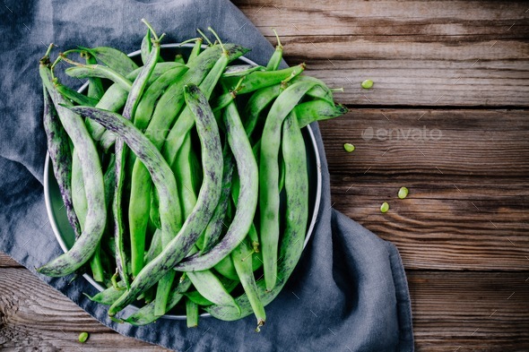 fresh raw french green beans Stock Photo by nblxer | PhotoDune