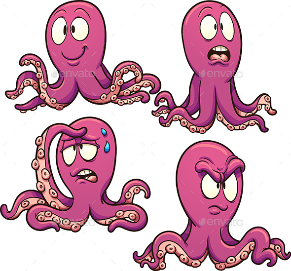 Cartoon Octopus by memoangeles | GraphicRiver