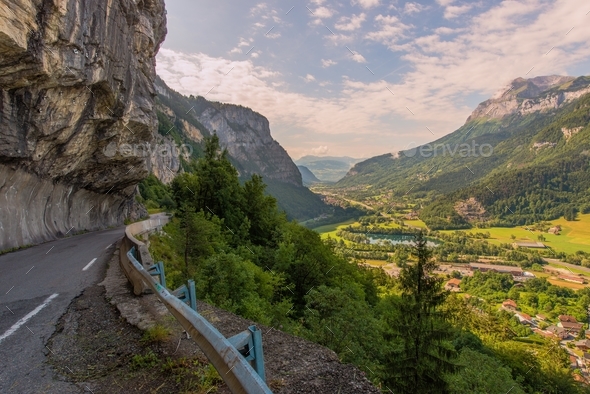 French Countryside Cliff Road Stock Photo by duallogic | PhotoDune