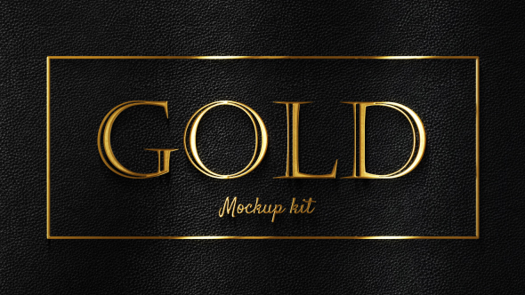 Gold Mockup Kit - Glossy Logo & Titles by NeuronFX | VideoHive