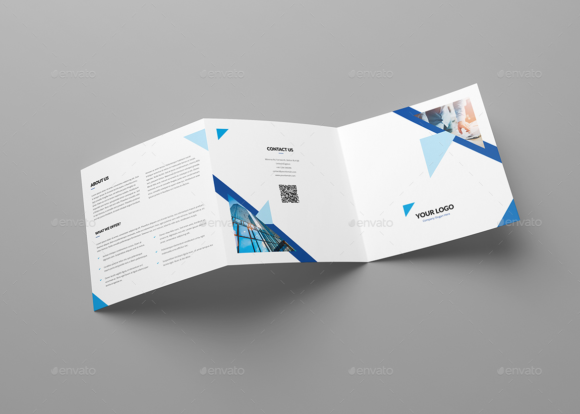 Brochure – Triangle Multipurpose Tri-Fold Square, Print Templates ...