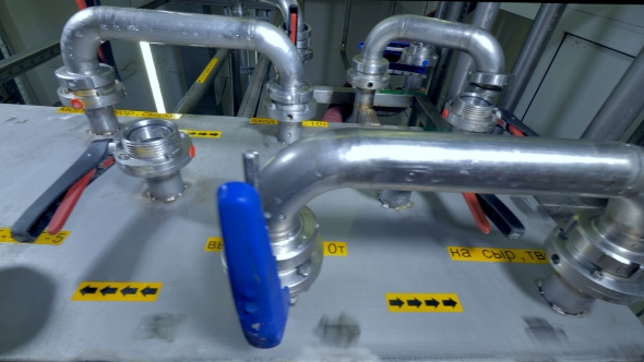 A Steel Control Panel with Flow Direction Controls, Stock Footage ...