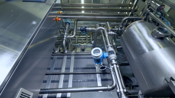 High-pressure Tanks Connected To Pipes and Control Units, Stock Footage