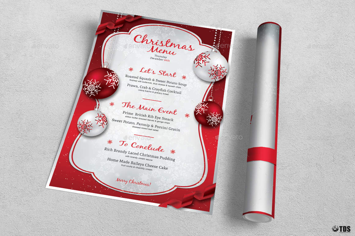 Christmas Menu Template V4 by lou606 | GraphicRiver