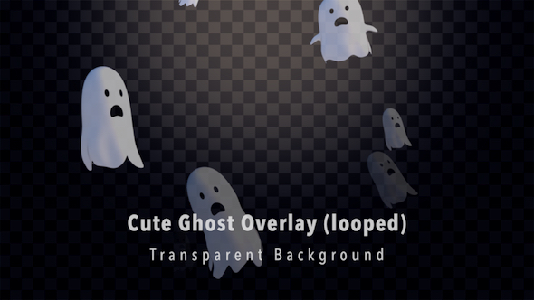 Cute Ghost Overlay by tykcartoon | VideoHive