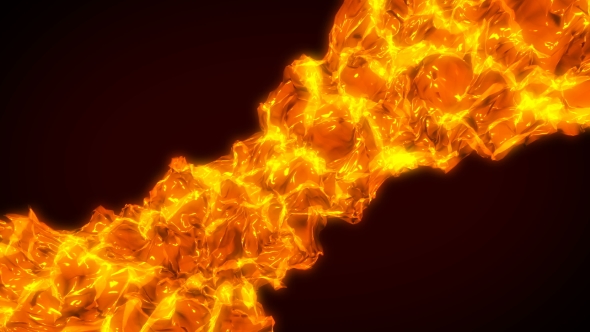 Computer Generated Video Animation of Lava Flowing, Motion Graphics