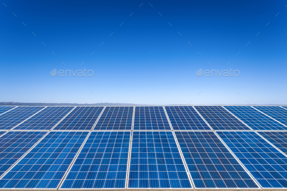 solar energy with blue sky Stock Photo by chuyu2014 | PhotoDune
