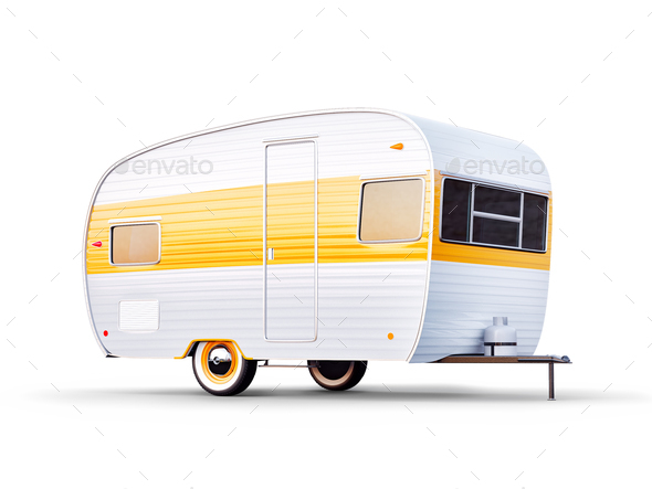Retro trailer isolated Stock Photo by Determined | PhotoDune
