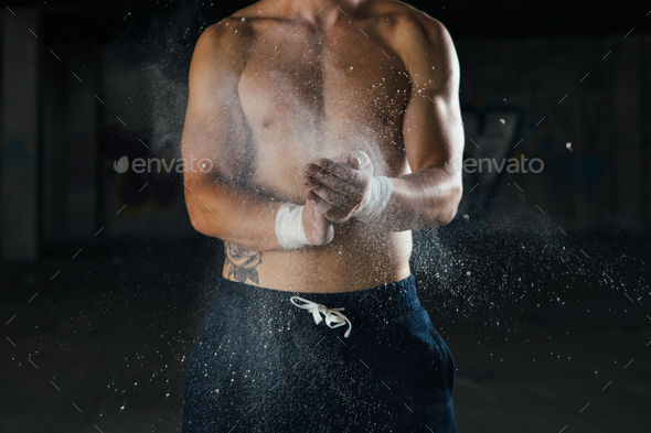 Clapping hands covered with chalk Stock Photo by Click_and_Photo ...