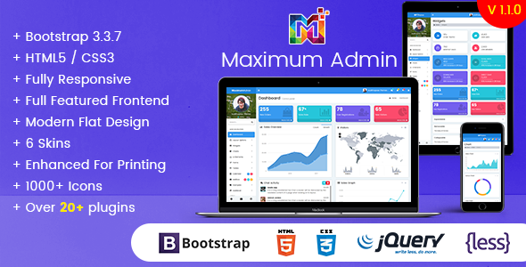Maximum – Responsive Bootstrap Admin Dashboard Template (Admin ...