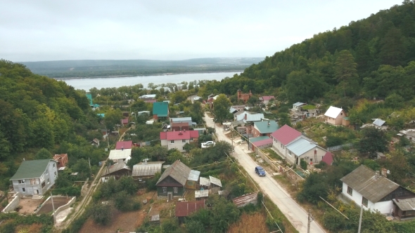 Aerial View Over Countryside in Russia, Stock Footage | VideoHive