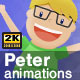 Peter Character Animations Pack, Motion Graphics | VideoHive