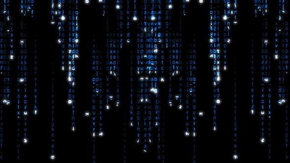 Falling Blue Matrix Code, Motion Graphics | VideoHive